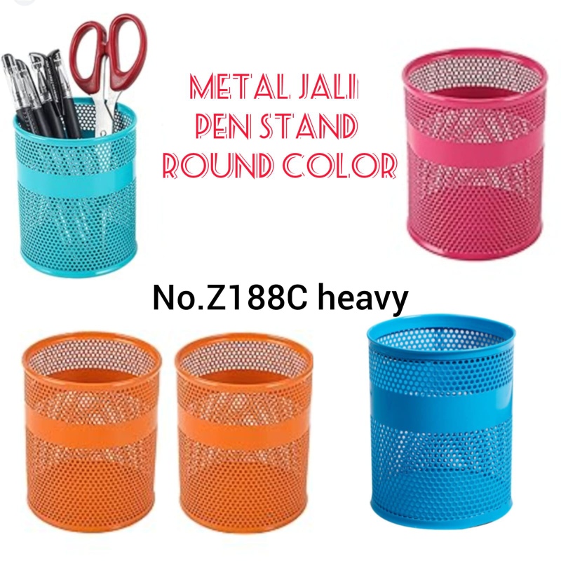 METAL JALI PEN STAND ROUND HEAVY - Ahuja Pen Mart