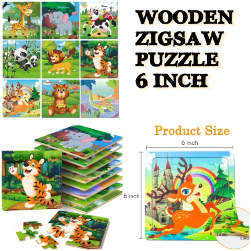 WOODEN ZIGSAW PUZZLE 6 INCH - Ahuja Pen Mart